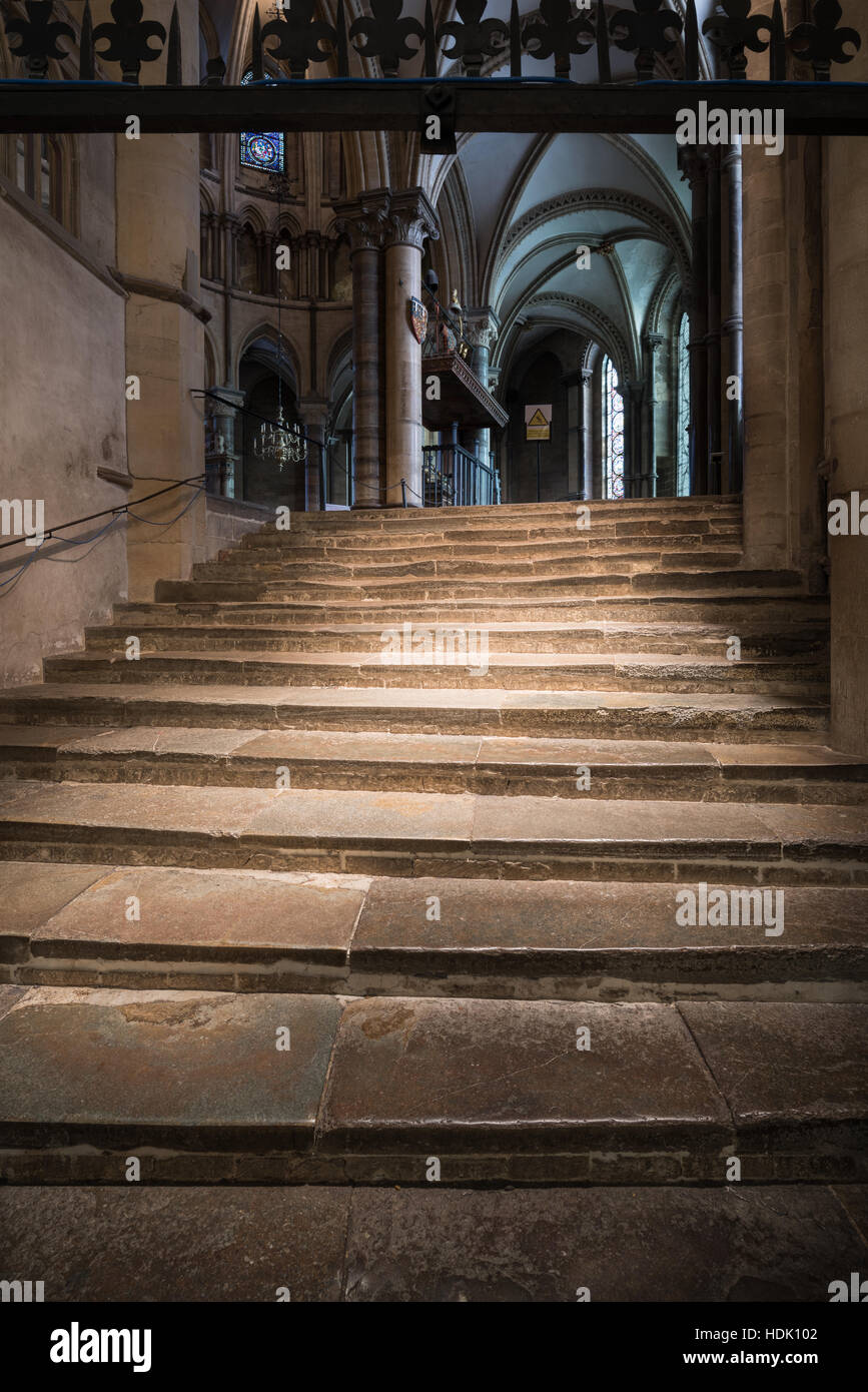 Steps worn by pilgrim knees to the shrine of Thomas Becket at ...