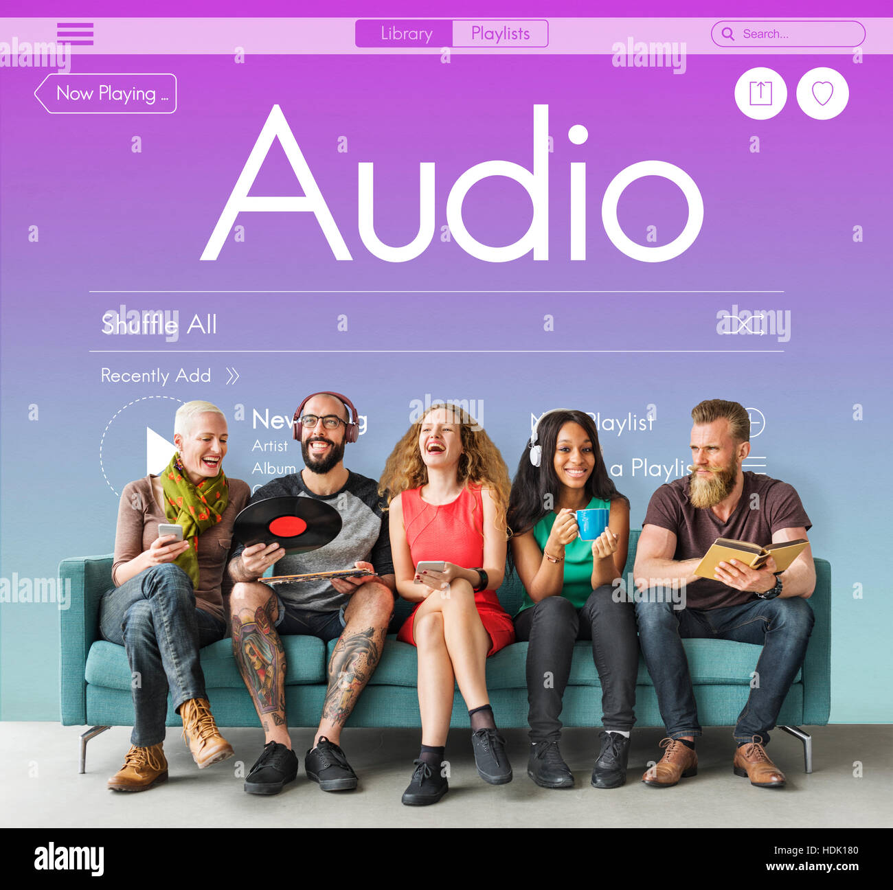 Music Multimedia Sound Entertainment Concept Stock Photo - Alamy