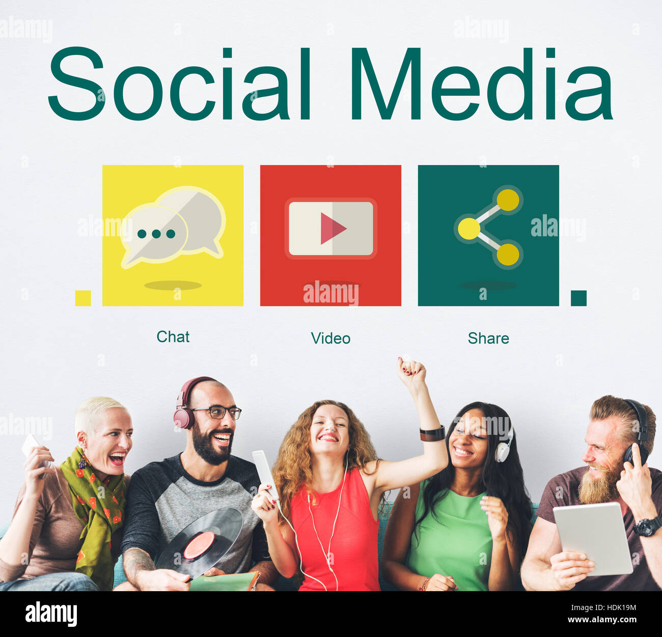 Social Media Communication Share Connect Concept Stock Photo - Alamy