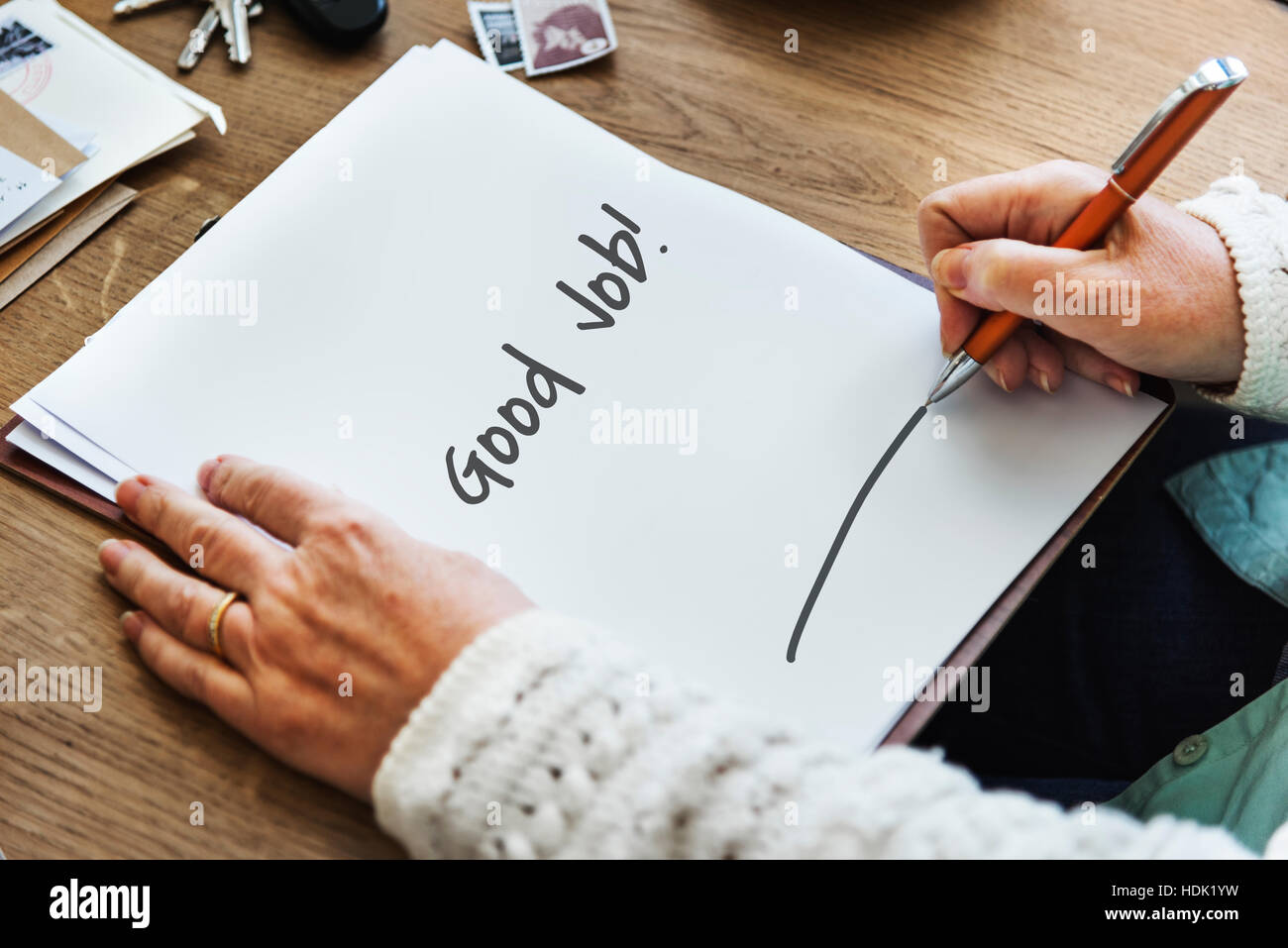 Good Job Outstanding Perfect Satisfying Success Concept Stock Photo - Alamy