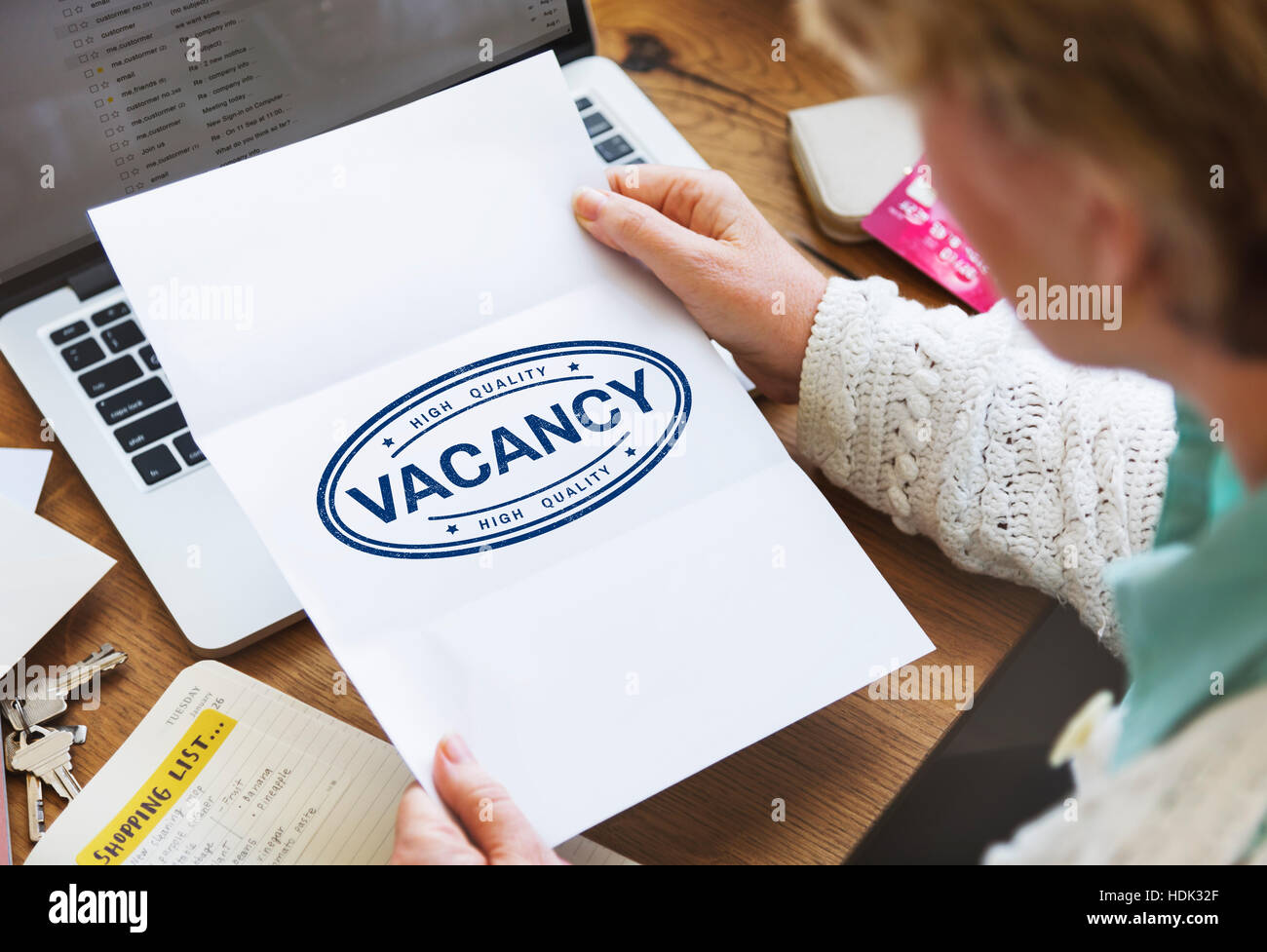 Vacancy Career Search Hotel Employment Work Concept Stock Photo - Alamy