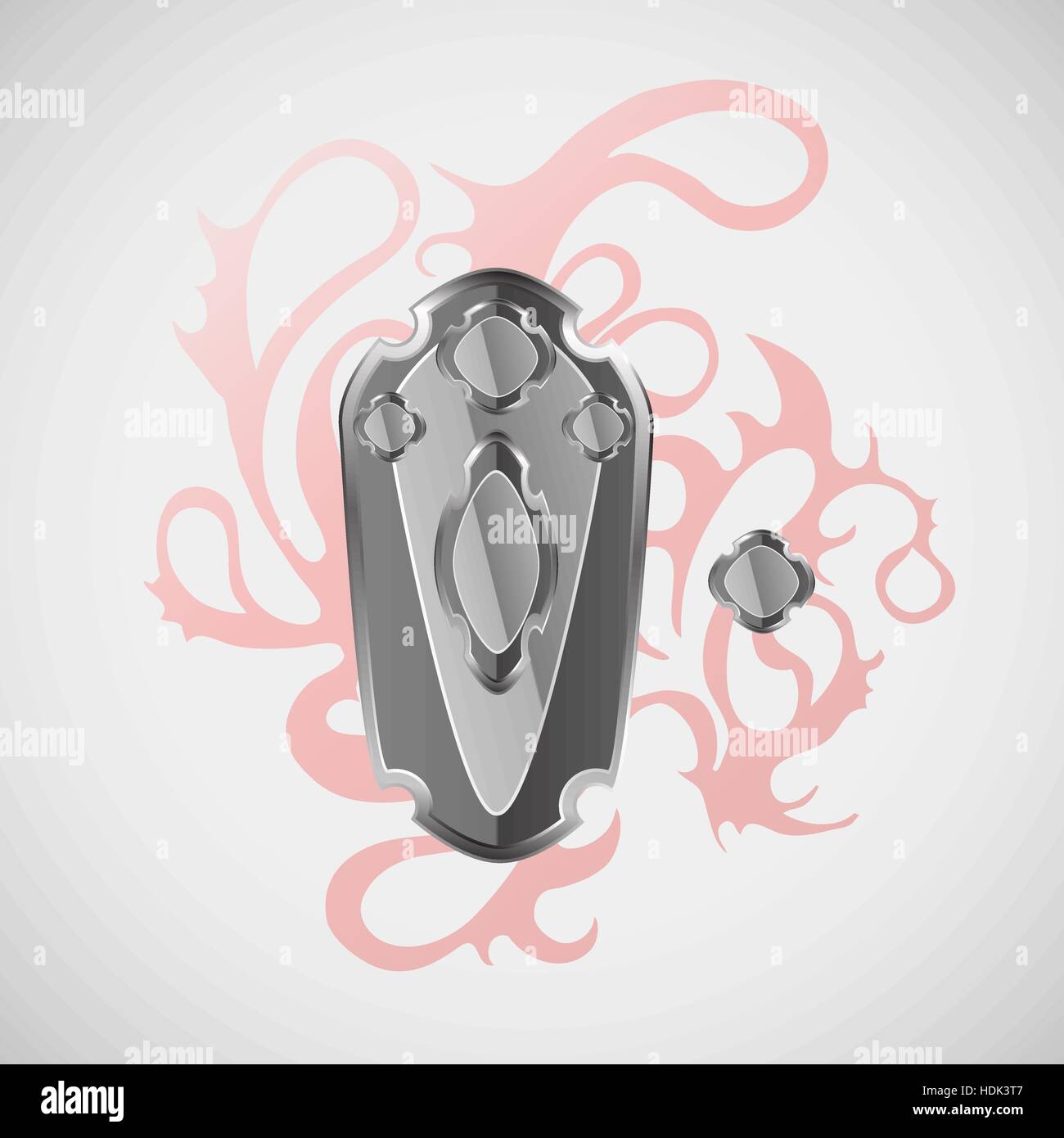 Iron shield with the magic. vector illustration Stock Vector Image ...