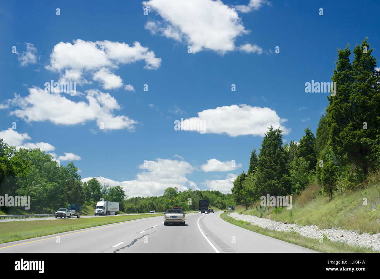 Traveling on Interstate 74 in Indiana, USA Stock Photo - Alamy