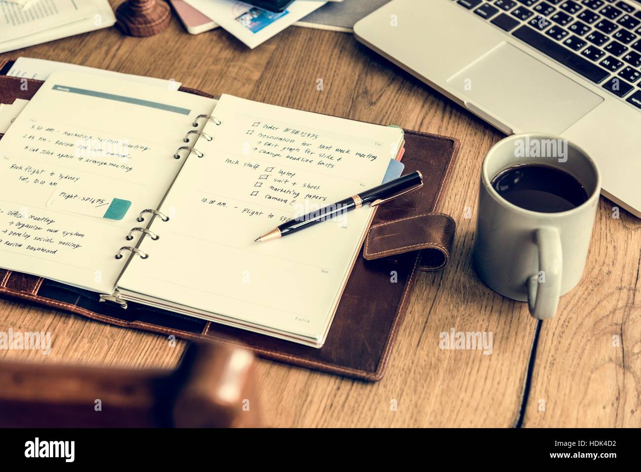 Senior Adult Planning Agenda Calendar Concept Stock Photo - Alamy