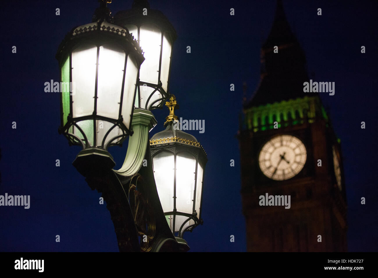 London, UK. 9th December, 2016. The Elizabeth Tower, commonly known as ...