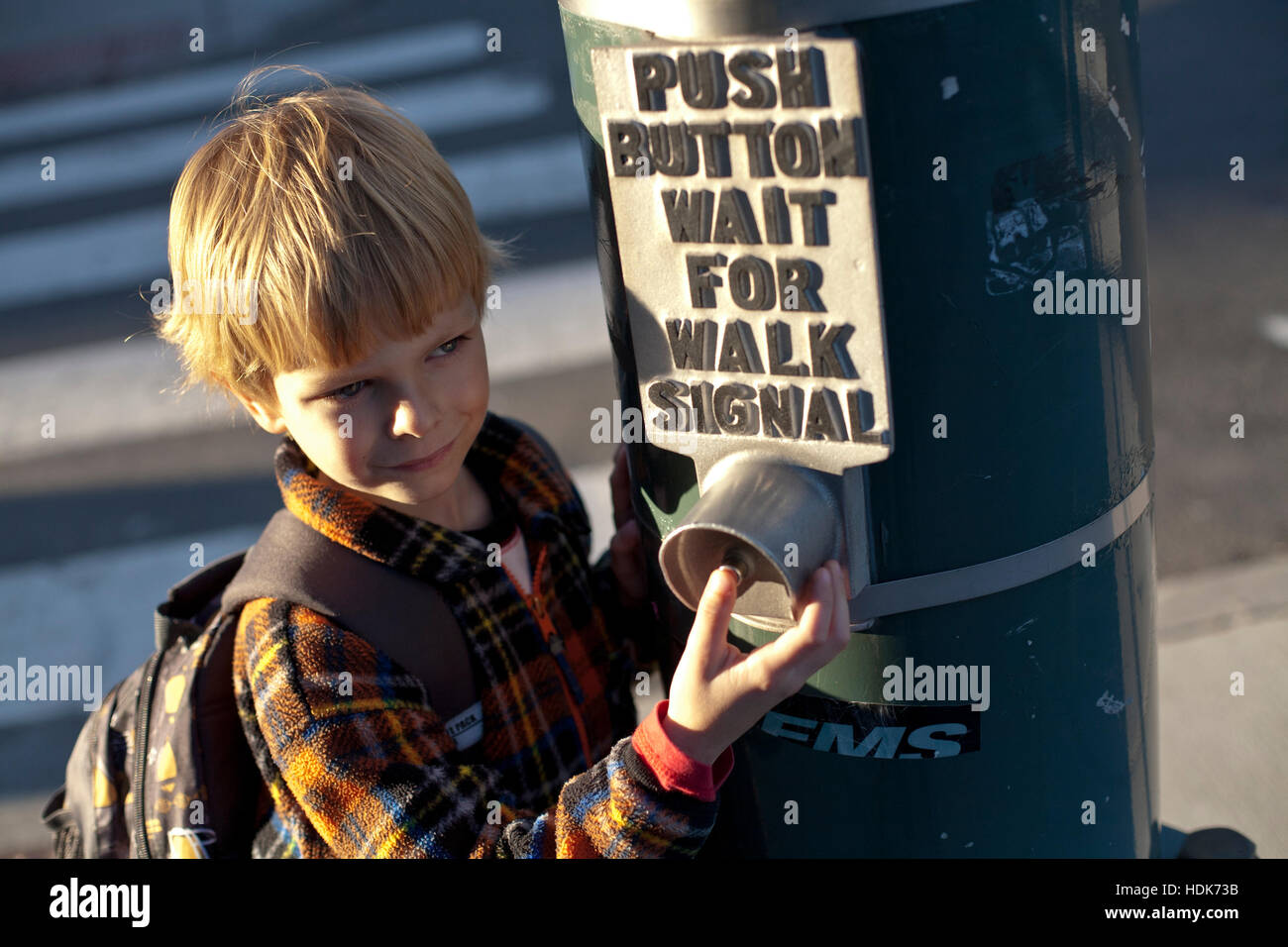 Pedestrian crossing pole hi-res stock photography and images - Alamy