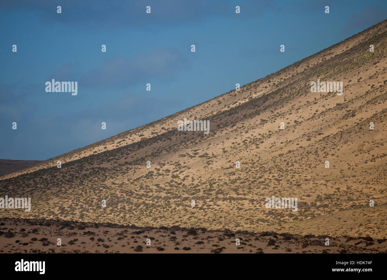 Slope volcanoes mountains in Fuertaventure, Canary Islands, Spain Stock ...