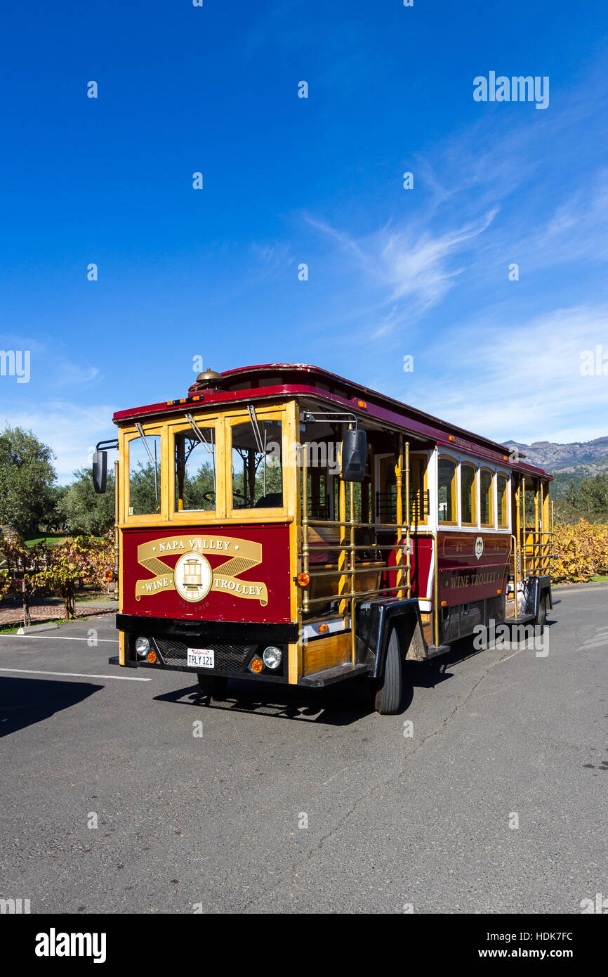 Napa Valley, California - November 08:Napa Valley Wine Trolley parked ...