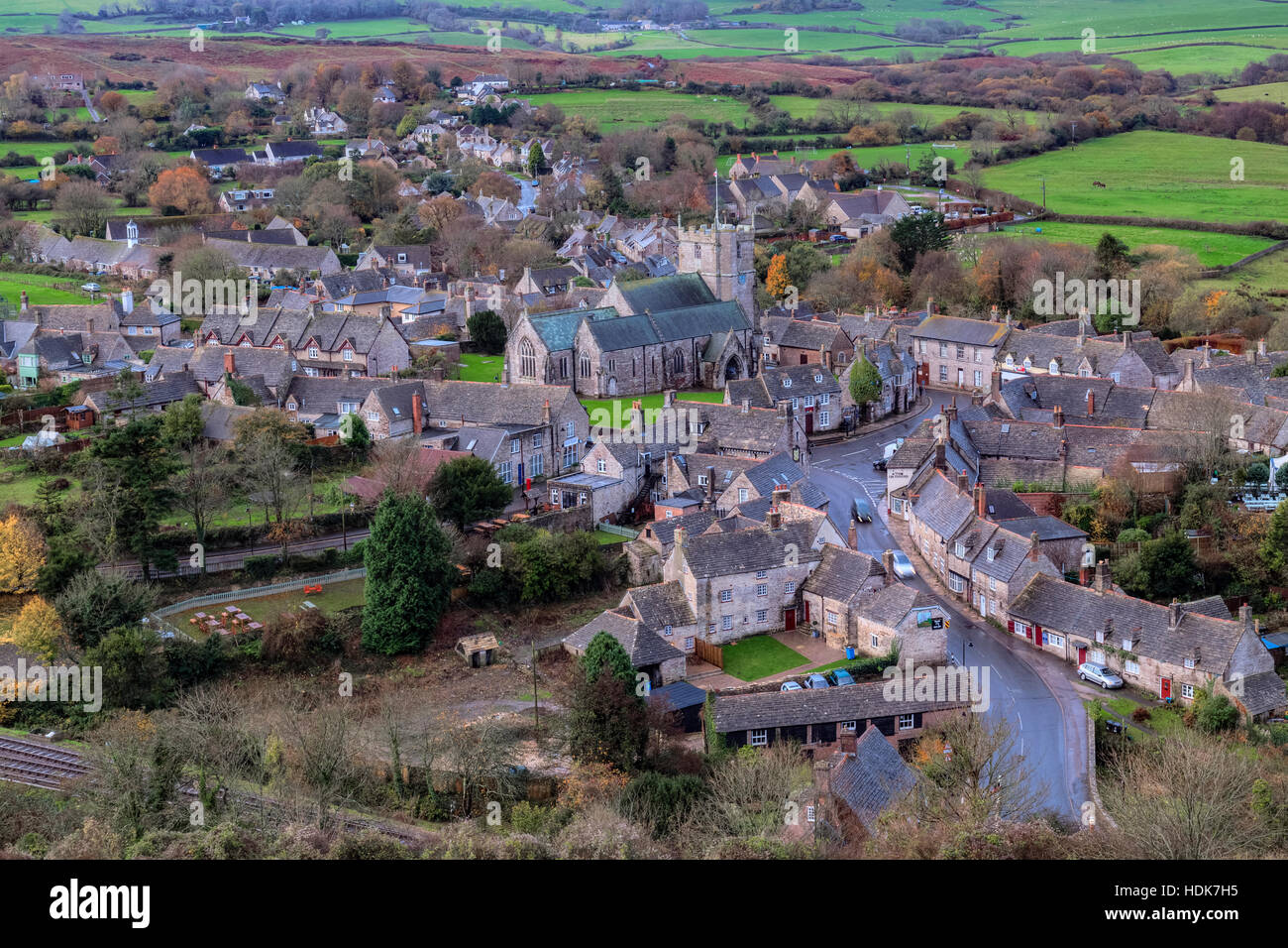 village of Corfe Castle, Dorset, England, UK Stock Photo - Alamy
