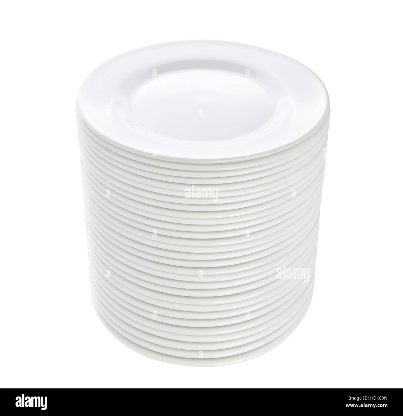 Stack of plates isolated on white background Stock Photo - Alamy