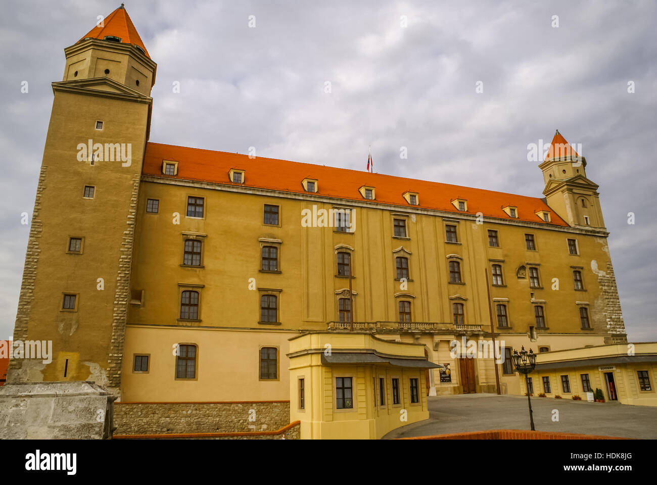 Photo of large old Bratislava castle, symbol of this capital city of ...