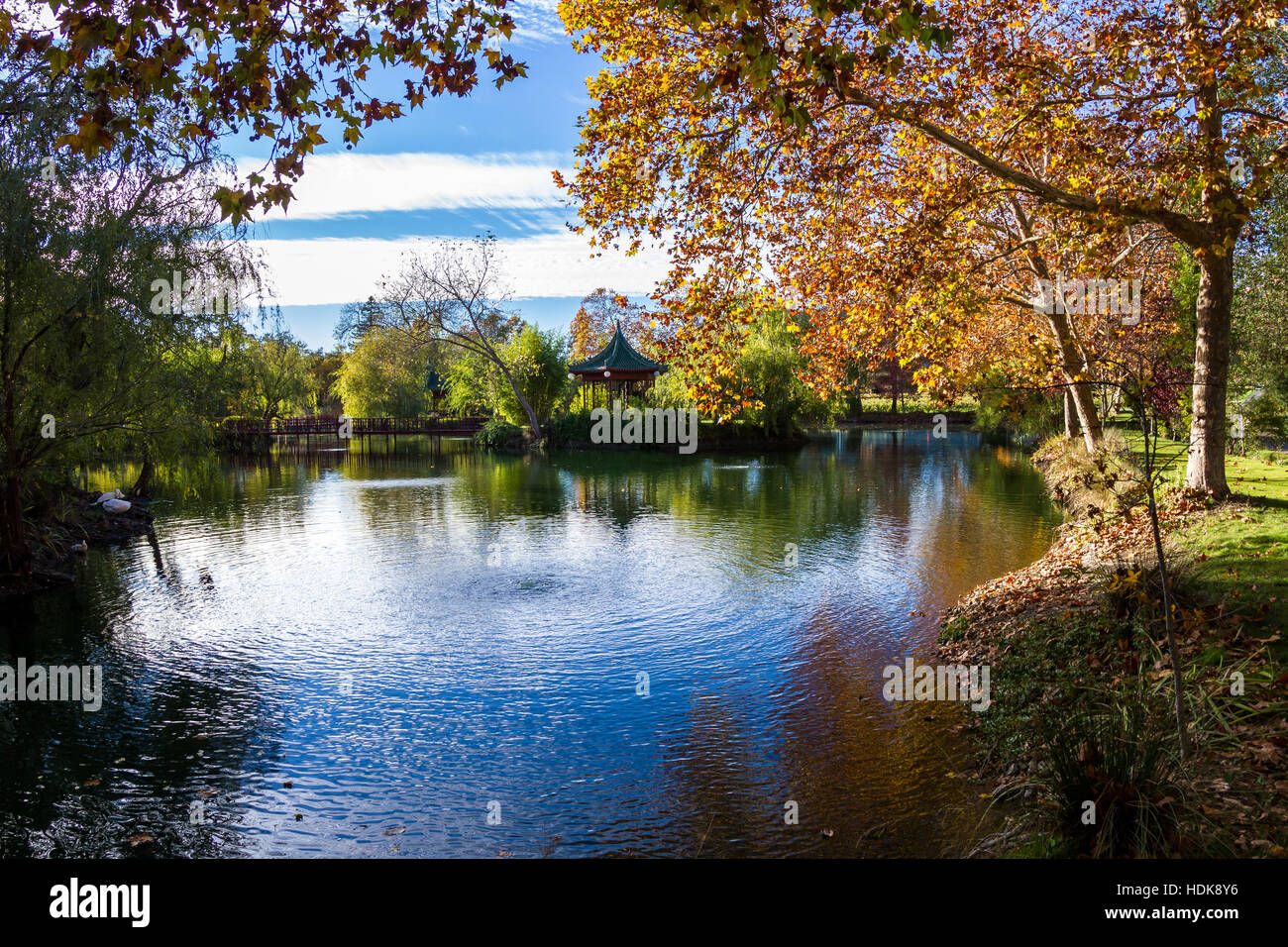 Calming Autumn Scene Peaceful Pond High Resolution Stock Photography ...
