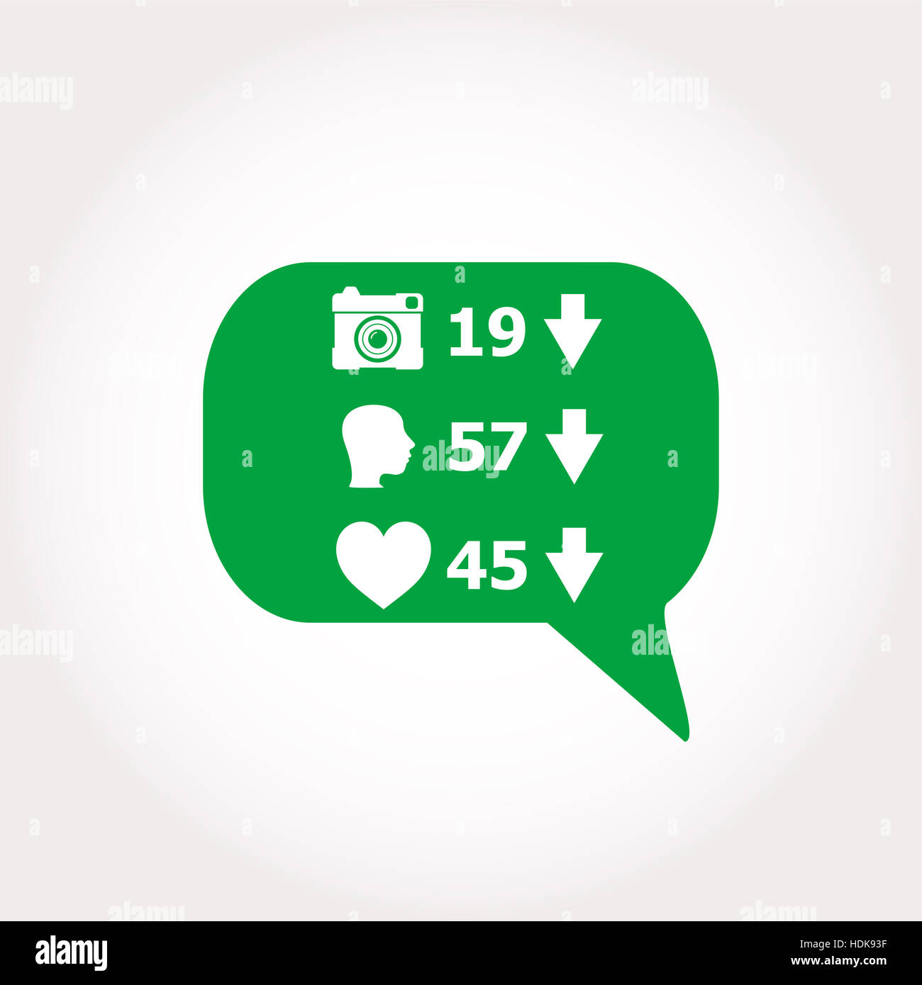 Like Counter Notification Icon, modern flat button, comment icons Stock ...