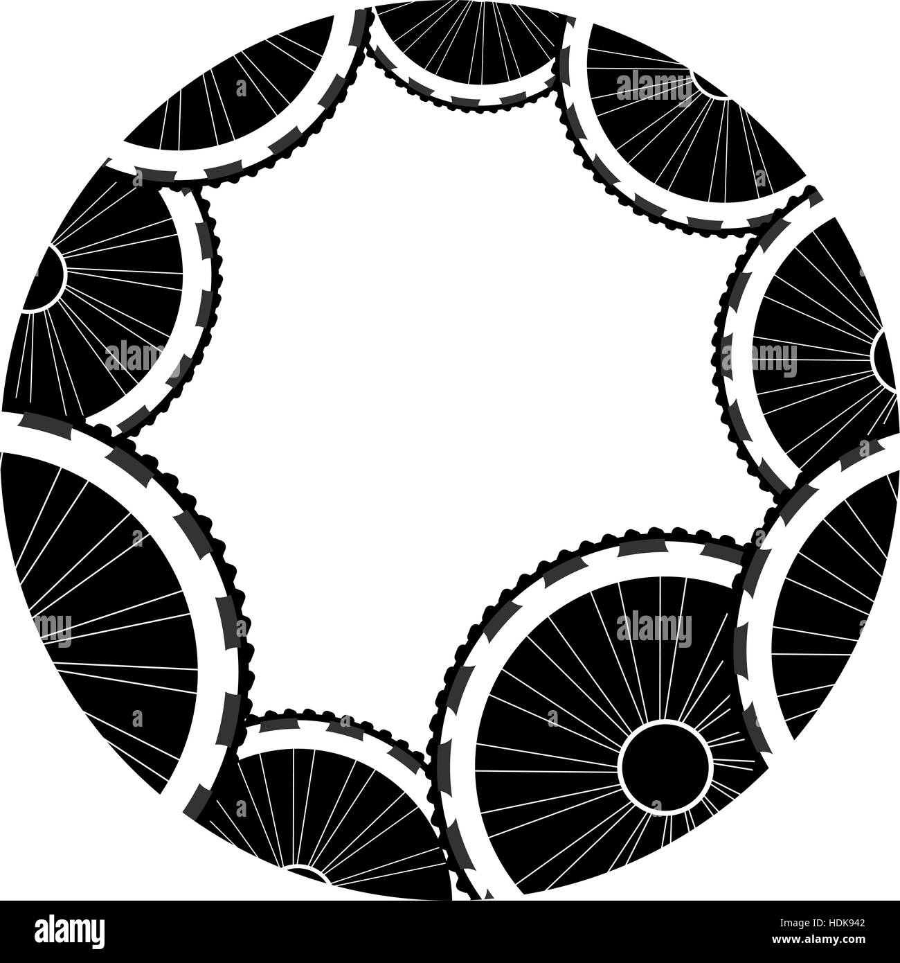 bicycle wheels pattern isolated on white background Stock Photo - Alamy