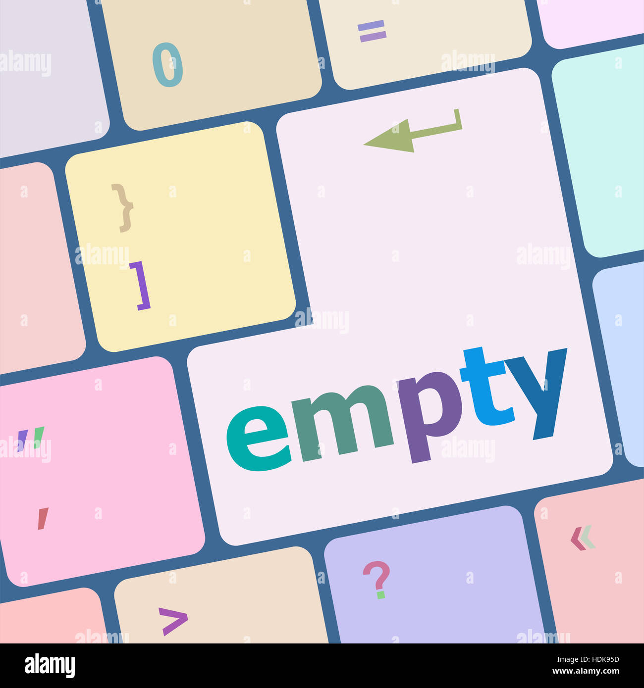 empty button on computer pc keyboard key Stock Photo - Alamy