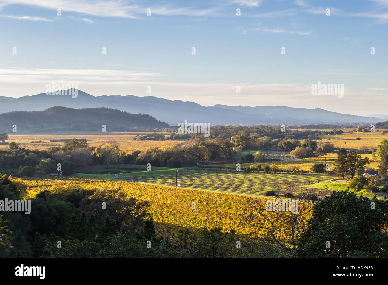 View of the valley from an elevated viewpoint showing beautiful ...
