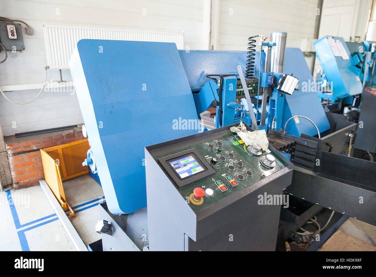 operating console of the modern powerful metal cutting laser mashine at ...