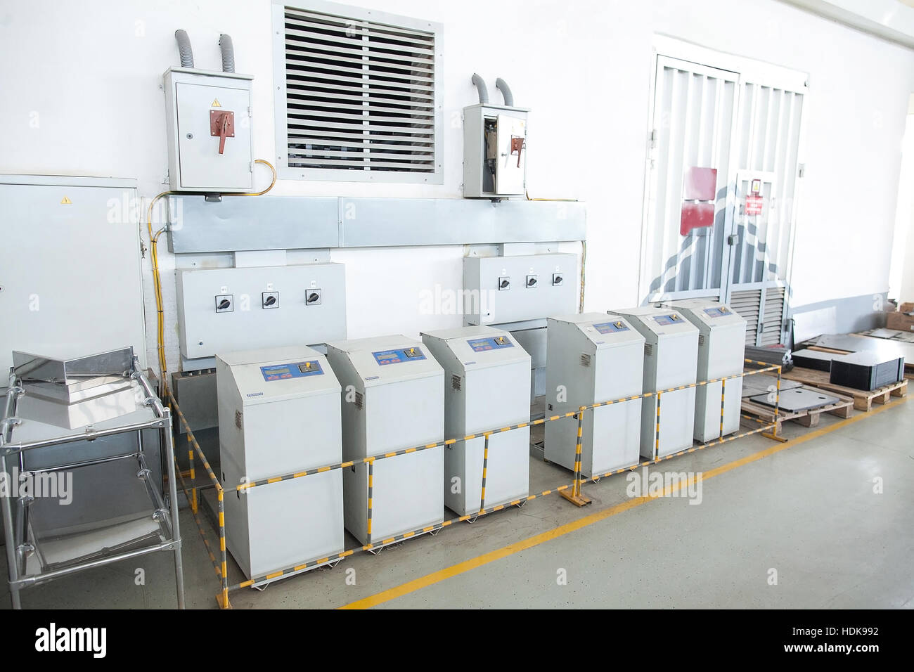 operating console of the modern powerful metal cutting laser mashine at ...