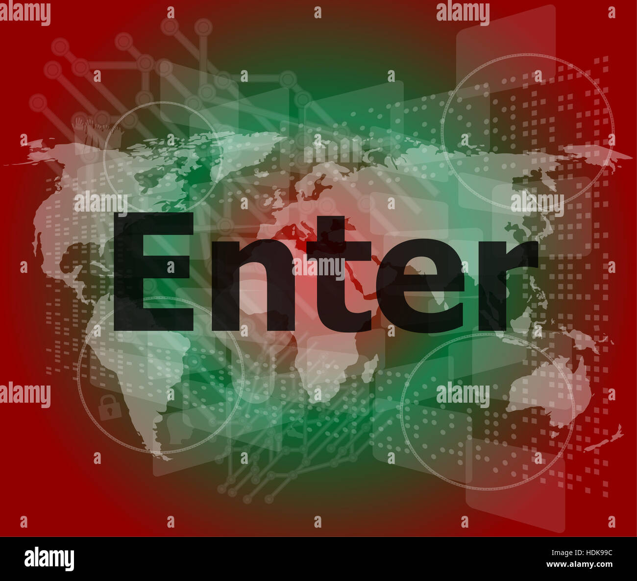 The word enter on digital screen, business concept Stock Photo - Alamy