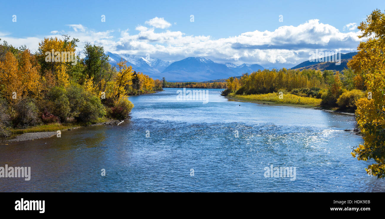 beautiful landscape in the mountains of Glacier National Park in ...