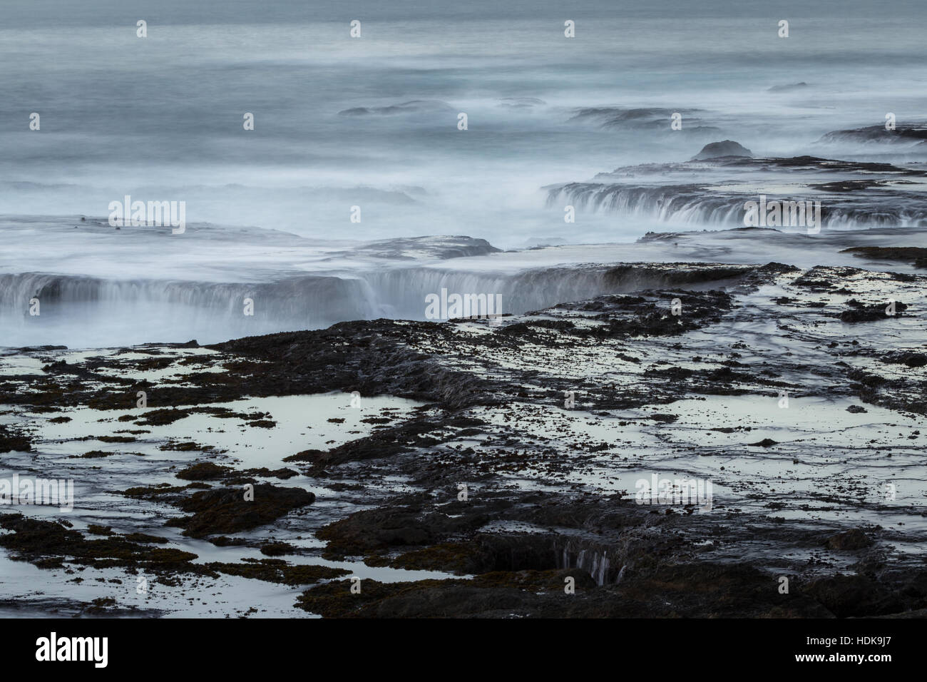rough seas captured with a slow shutter speed creating a relaxing scene ...