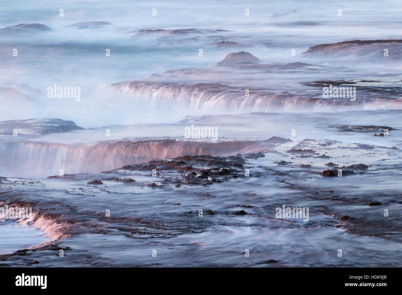 rough seas captured with a slow shutter speed creating a relaxing scene ...