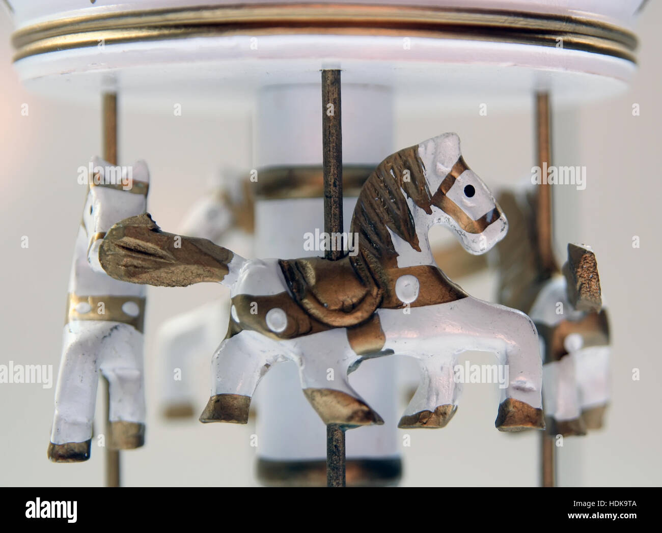 Vintage carousel toy. Wood made carousel toy Stock Photo - Alamy