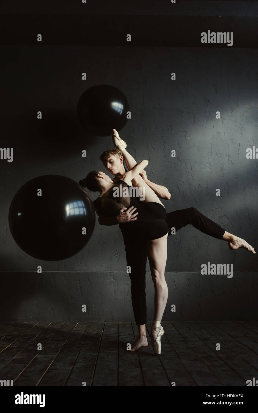 Involved young ballet dancers having the common rehearsal Stock Photo ...