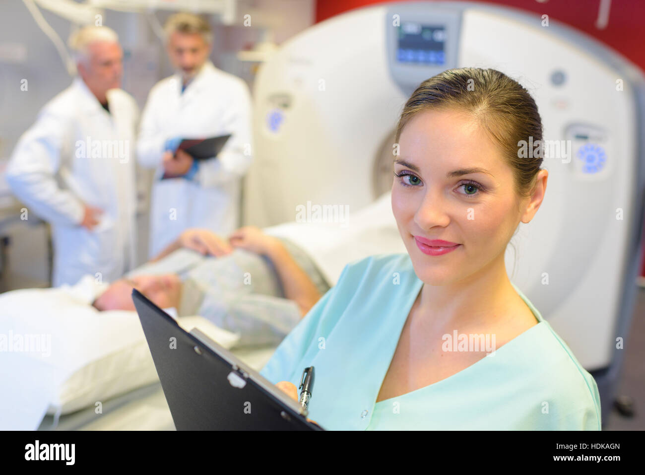 Portrait of nurse in radiology department Stock Photo - Alamy