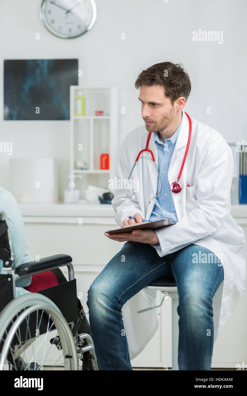 doctor checking patients health at home Stock Photo - Alamy