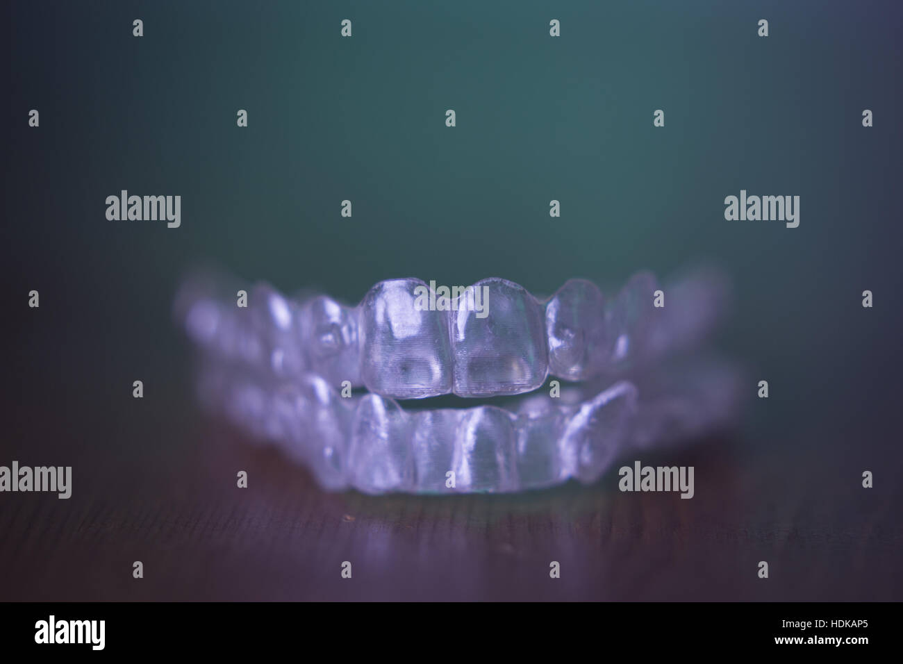 Transparent dental orthodontics for adults and children Stock Photo - Alamy