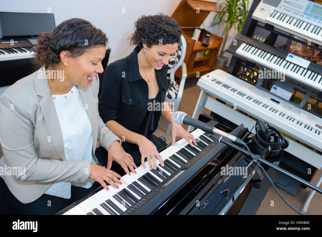 testing the keyboards Stock Photo - Alamy