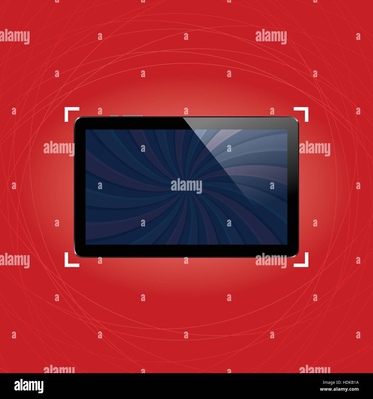 Digital tablet with shiny sensor screen. Electronic smart device ...