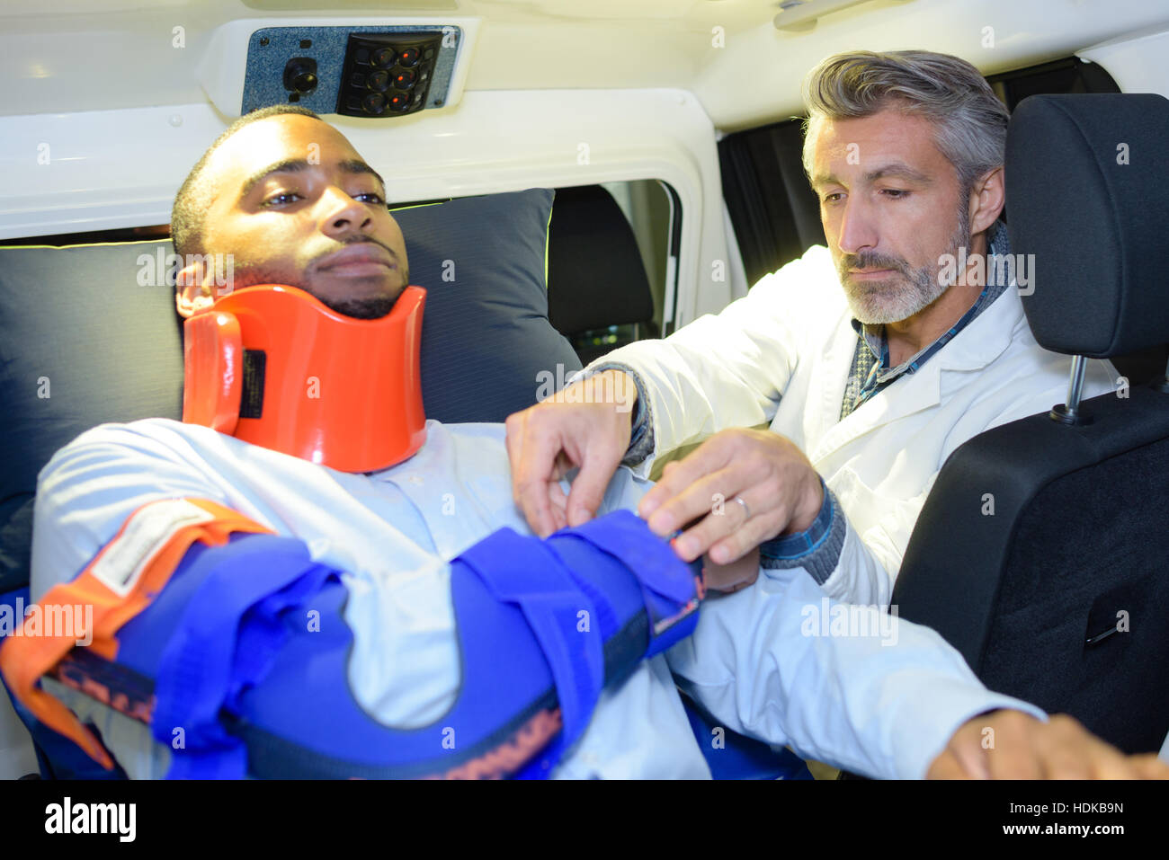 accident victim being treated Stock Photo - Alamy