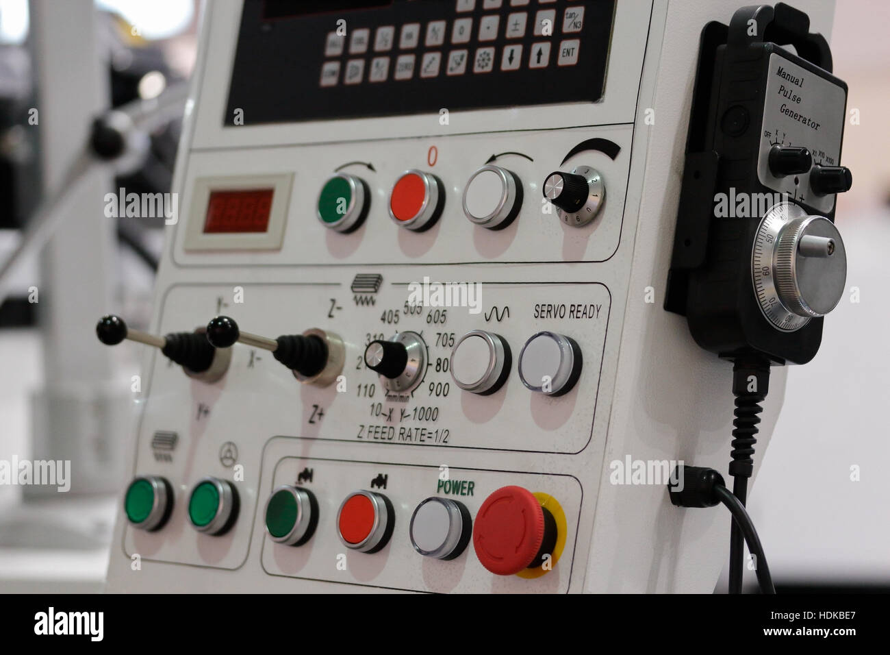 CNC control panel with pendant manual pulse generator Stock Photo - Alamy