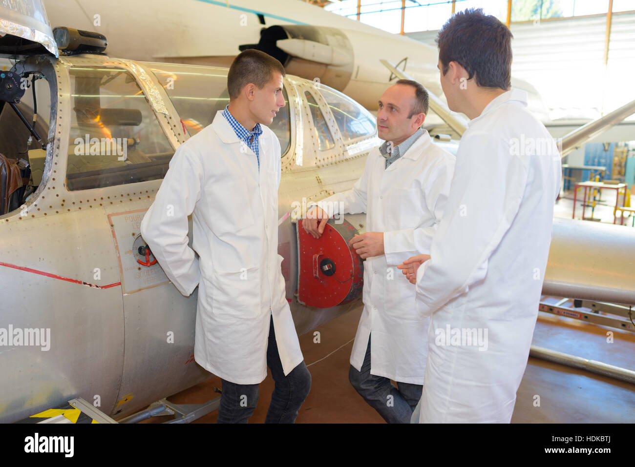 aerospace engineers having a conversation Stock Photo - Alamy