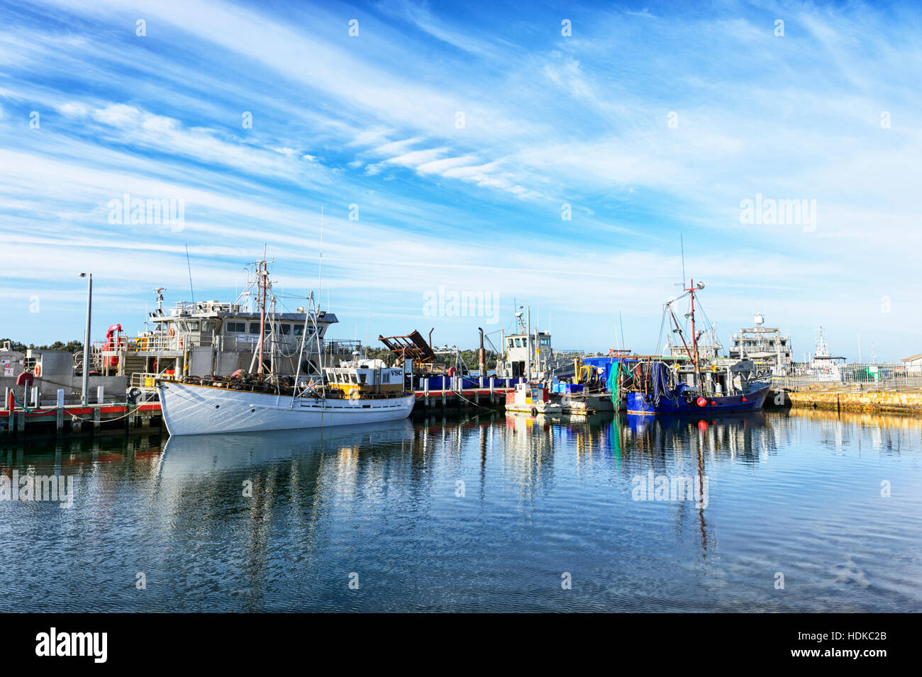 View of the Marina and the Fishing Fleet of Lakes Entrance, Victoria ...