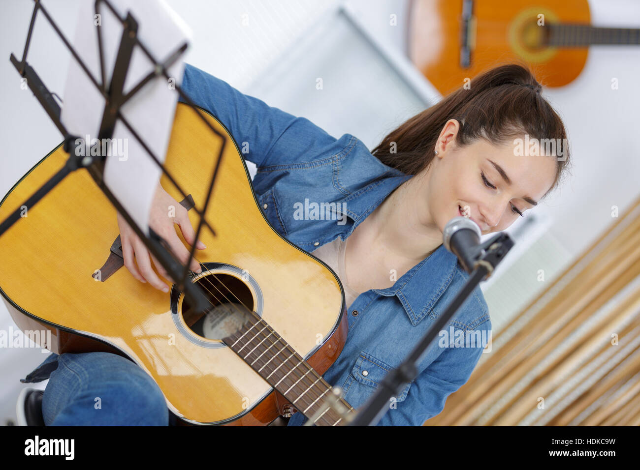 young recording artist Stock Photo - Alamy