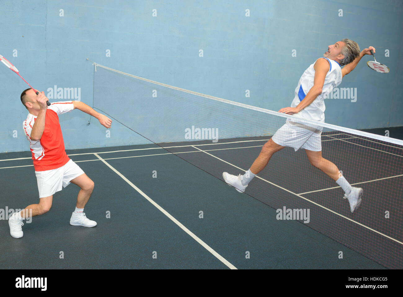 Man playing badminton hi-res stock photography and images - Alamy