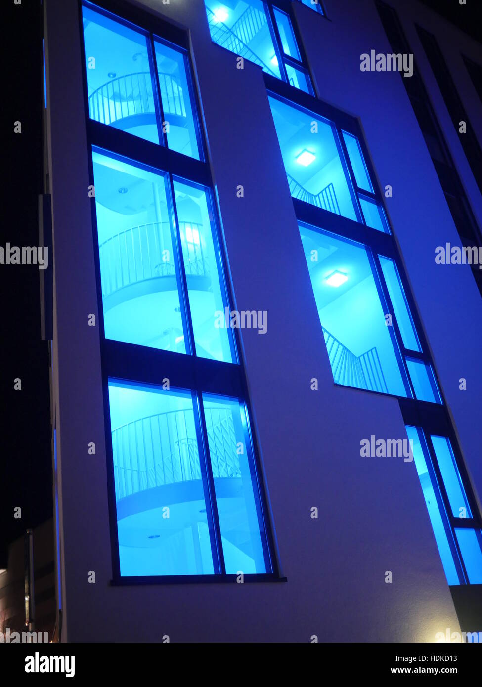 blue illuminated windows Stock Photo - Alamy