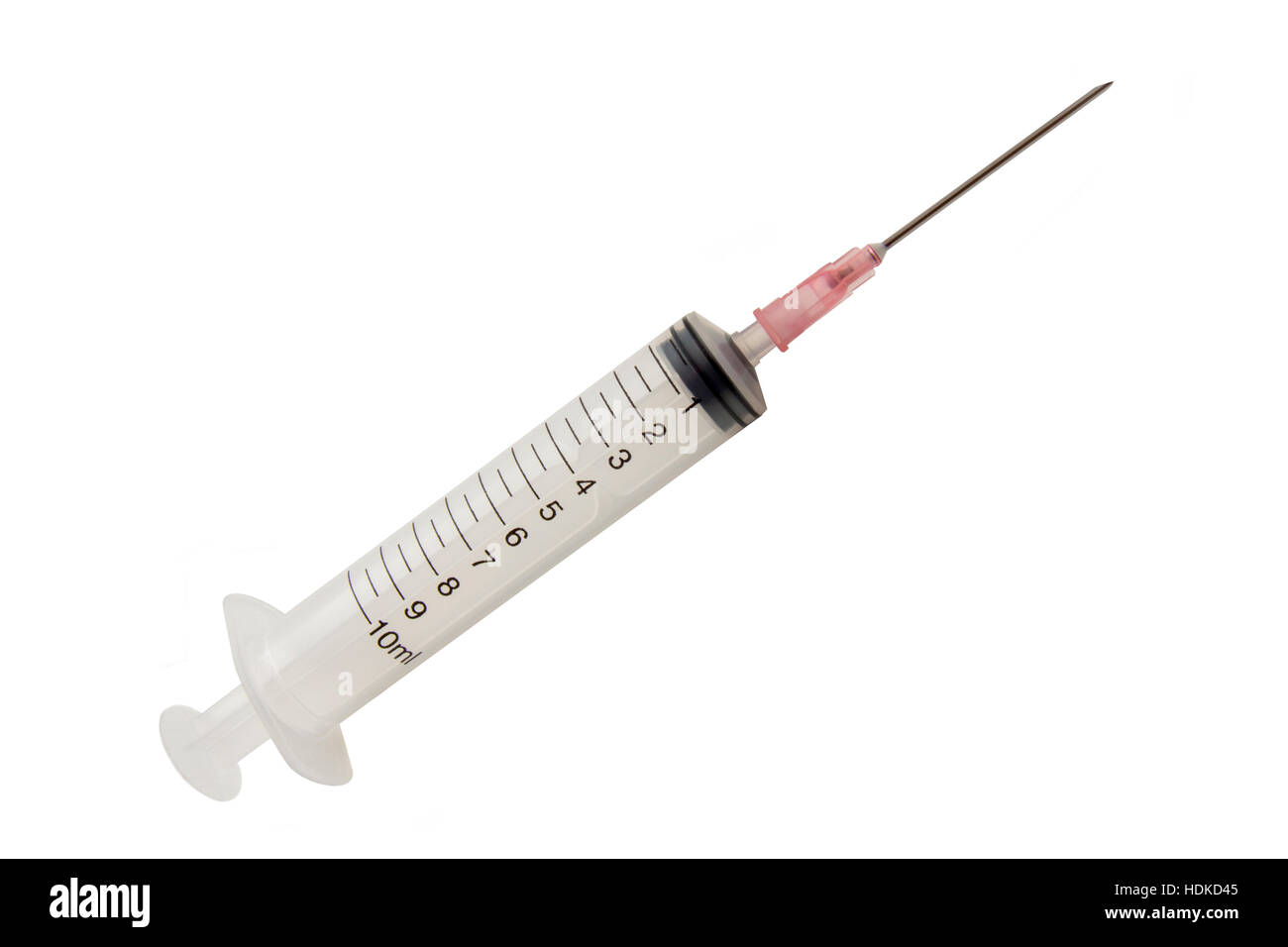 Empty injection closeup isolated over white Stock Photo - Alamy