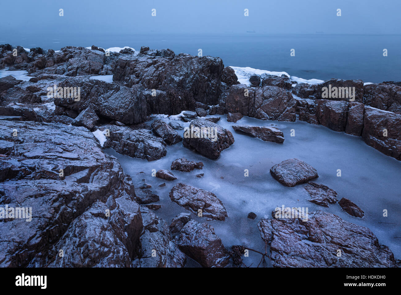 Winter sea and ice Stock Photo - Alamy