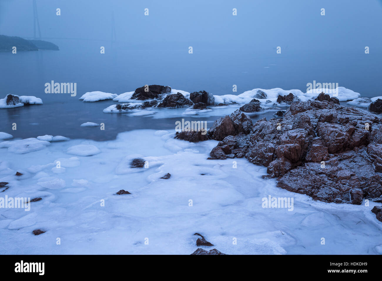 Winter sea and ice Stock Photo - Alamy
