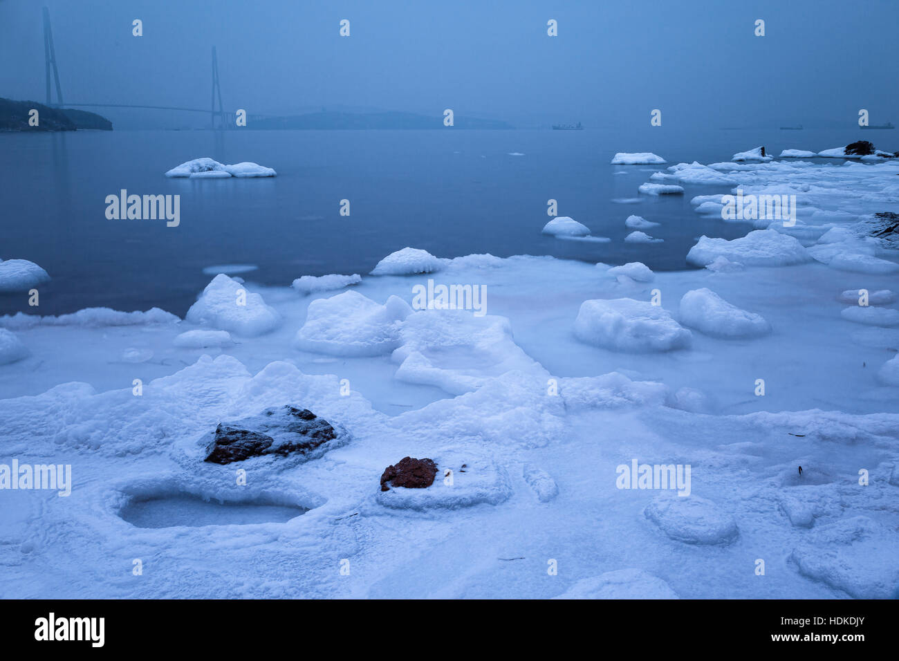 Winter sea and ice Stock Photo - Alamy