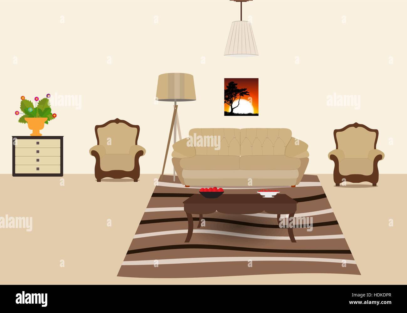 Living room furniture top Stock Vector Images - Alamy