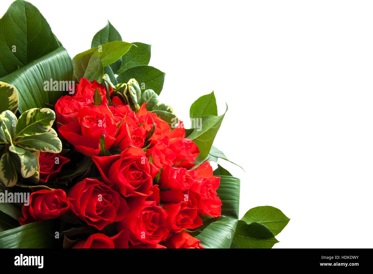 Bouquet with red roses for background use Stock Photo - Alamy