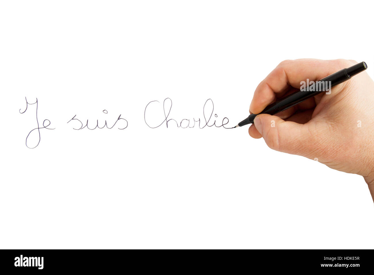 Writing je suis charlie on a piece of paper Stock Photo - Alamy