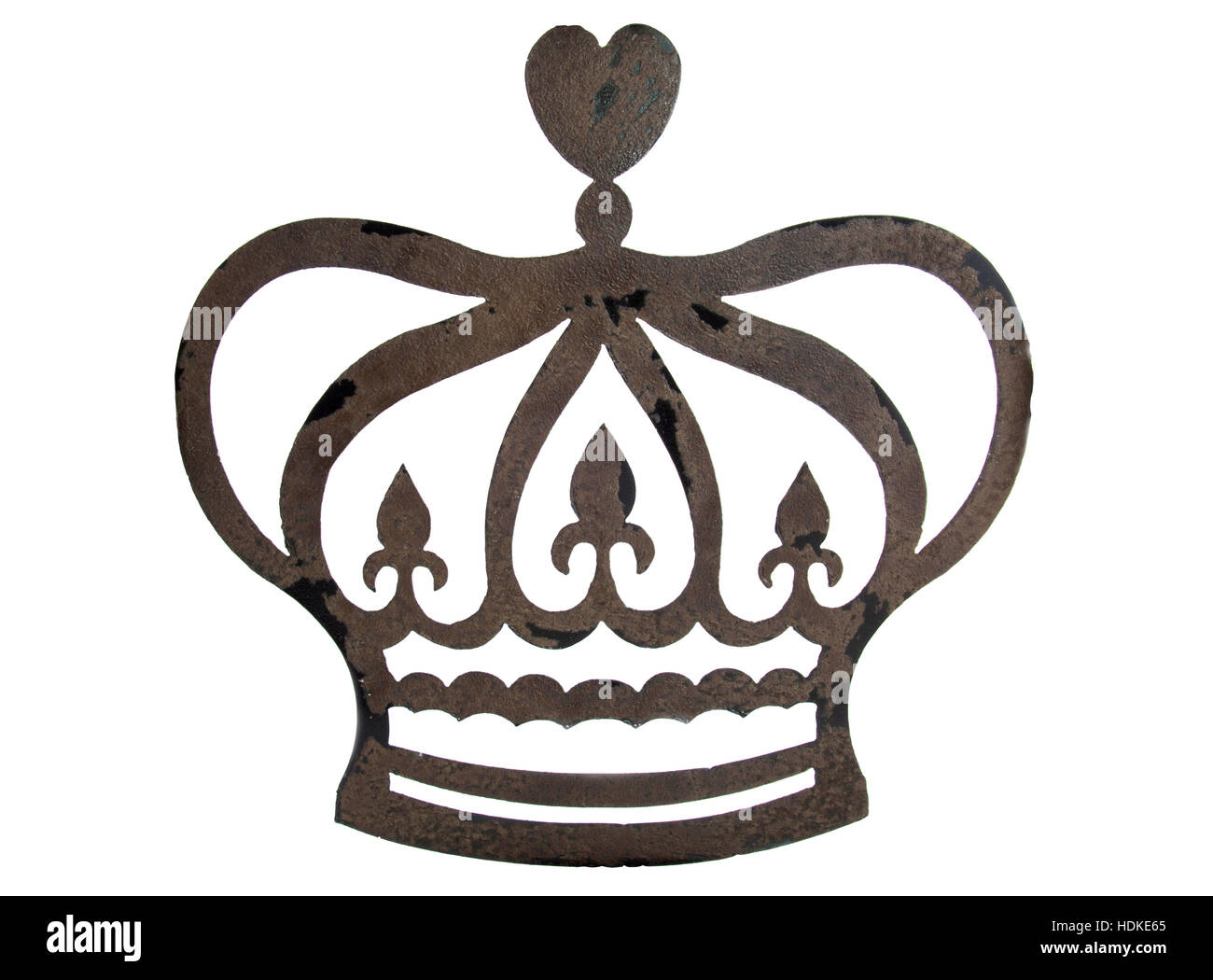 Rusty crown isolated on a white background Stock Photo - Alamy