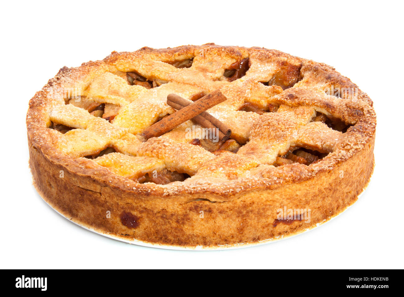 Baked apple pie Cut Out Stock Images & Pictures - Alamy