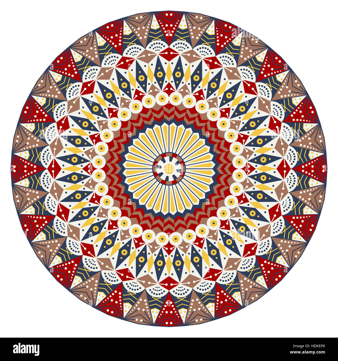 Colorful round ethnic pattern. Element for design Stock Photo - Alamy
